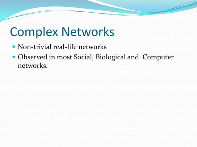 Complex Network Analysis | PPTX