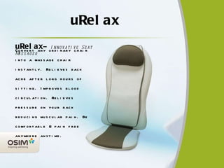 OSIM India Corporate Presentation | PPT