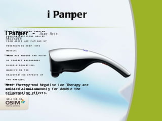 OSIM India Corporate Presentation | PPT