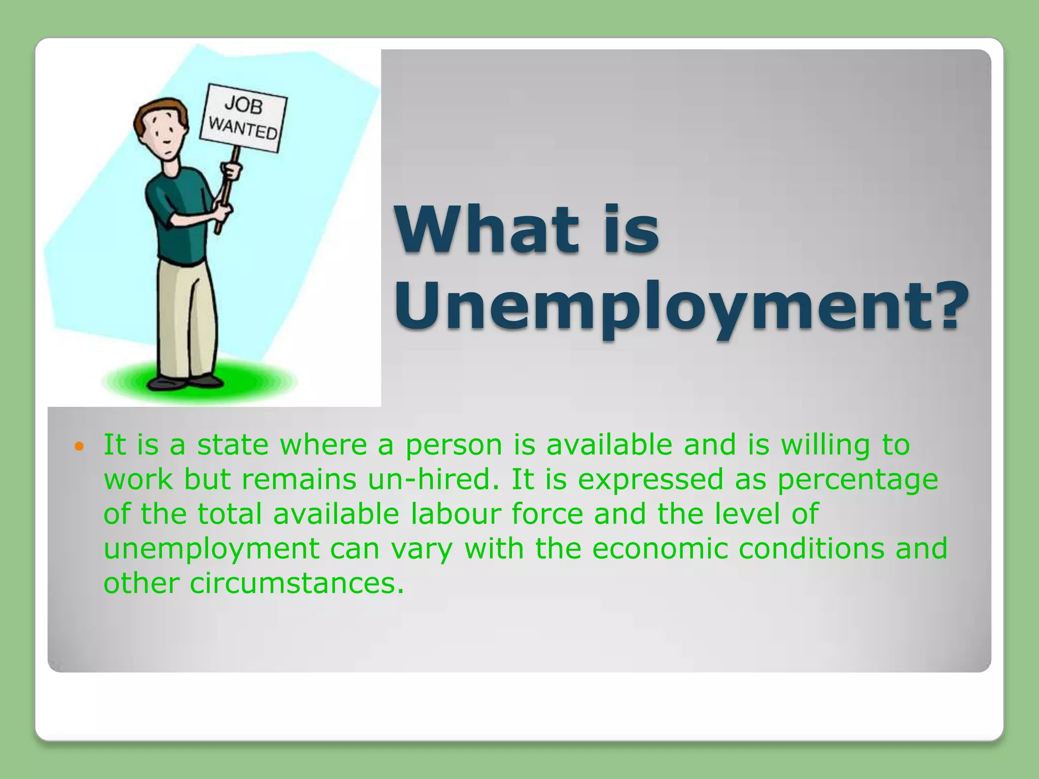 Unemployment | PPTX | Economy | Business and Finance