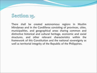 Article10 Autonomous Regions | PPT | Political Issues & policy | Politics