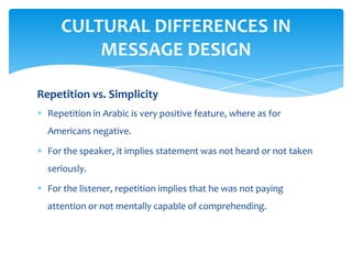 Cultural difference betn American and Arabs | PPT