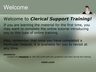 Clerical Support Training | PPT