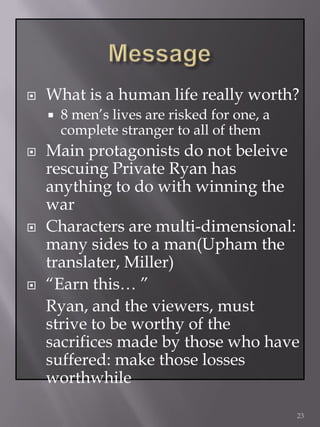 Saving Private Ryan Analysis | PPTX