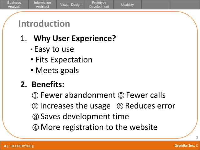 UX LIFE CYCLE | PPTX | Web Design and HTML | Internet