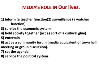 role of media in present scenario | PPTX
