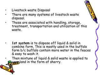 LIVESTOCK WASTE DISPOSAL AND MANAGEMENT | PPT