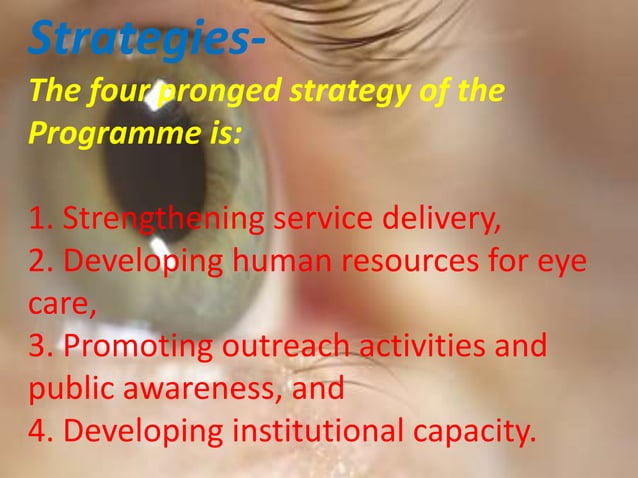 national blindness control programme | PPTX | Eye and Vision Conditions ...