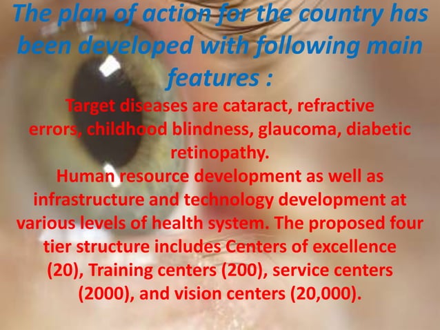 national blindness control programme | PPTX | Eye and Vision Conditions ...