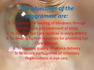 national blindness control programme | PPTX