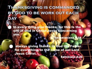 Thanksgiving Day Sermon By:Ptr Bill Mostrales | PPT