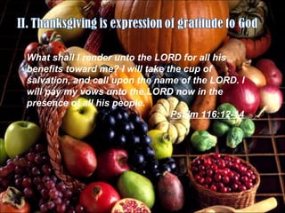 Thanksgiving Day Sermon By:Ptr Bill Mostrales | PPT