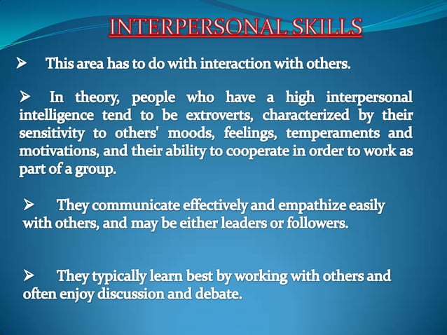 Interpersonal Skills | PPT