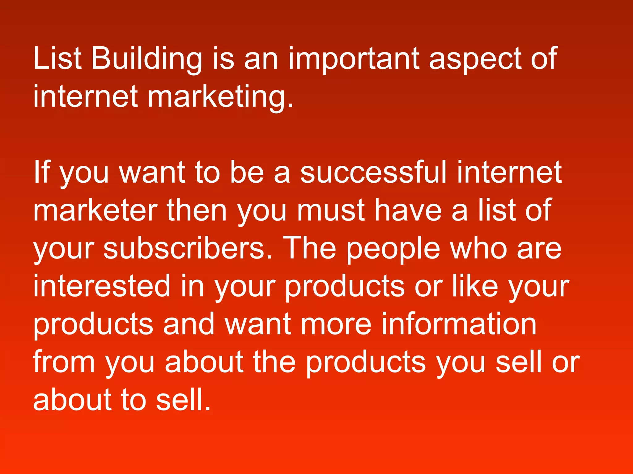 List building secrets | PPT