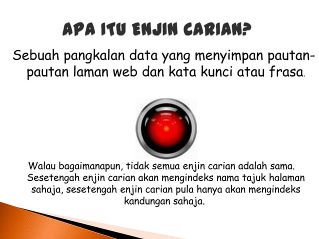 Penggunaan Enjin Pencari Bahan B.Melayu | PPT