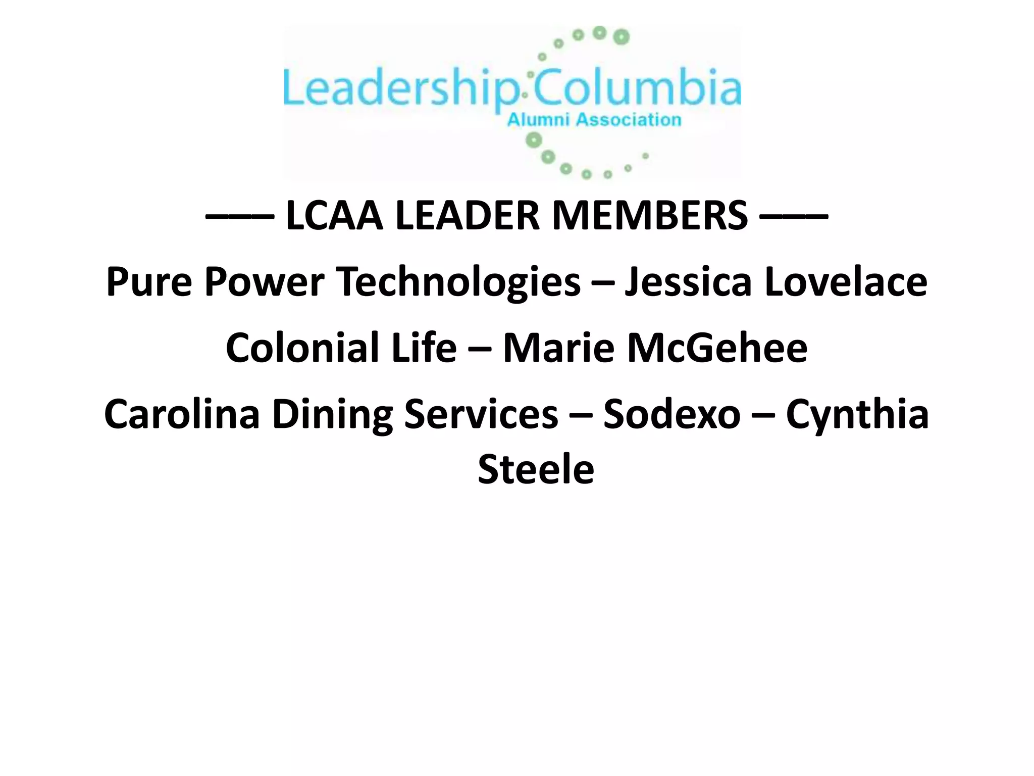 LCAA Luncheon | PPT