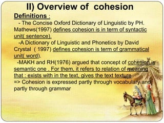 cohesion | PPT