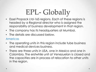 Poonam Essel propack | PPTX