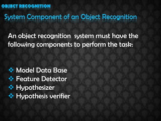 Object recognition | PPTX