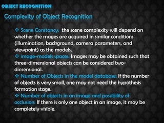 Object recognition | PPTX