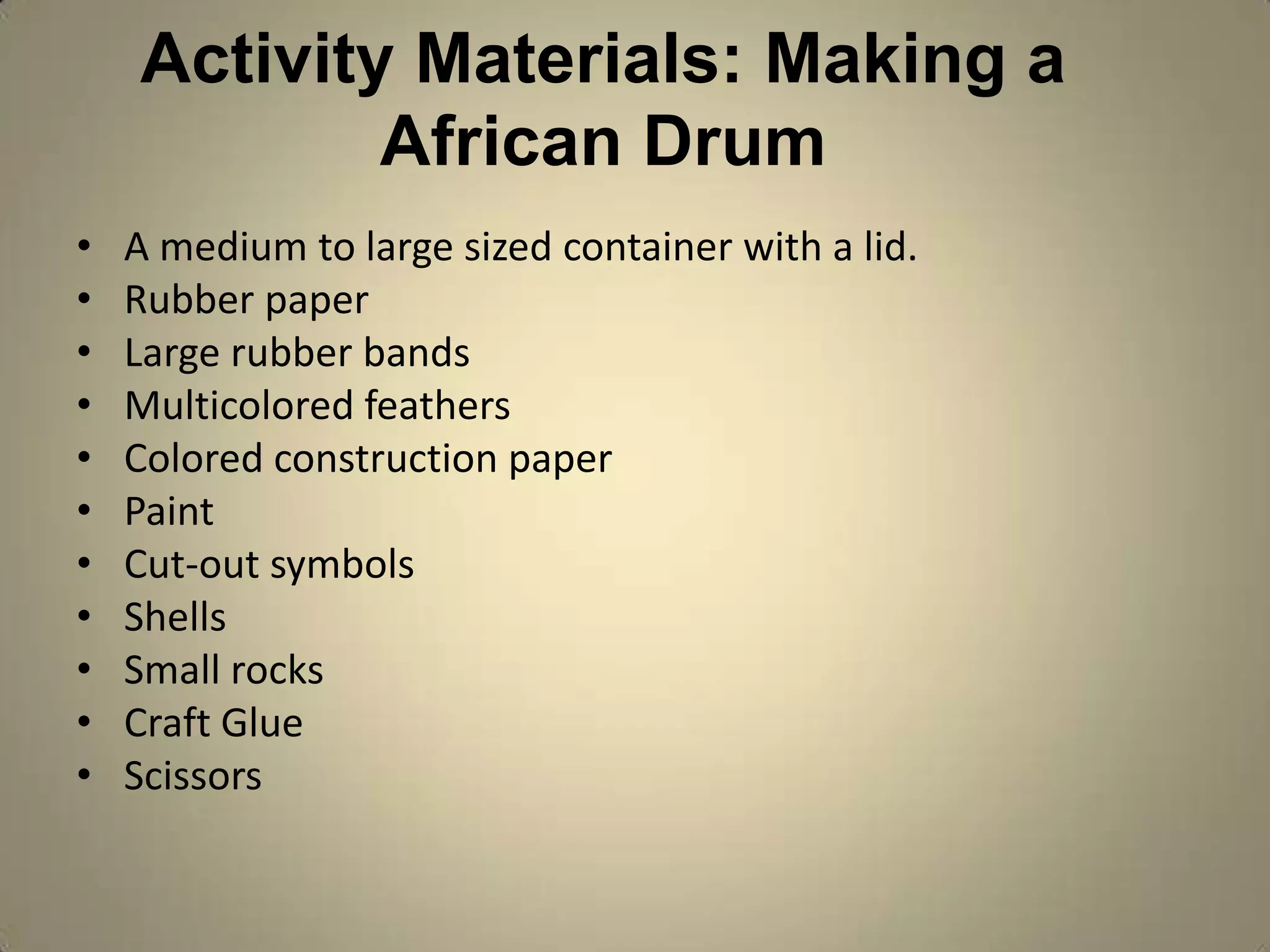 Africa/Music/Culture Reflections | PPTX