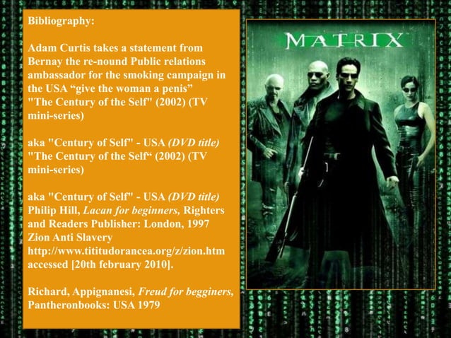 The Matrix (1999) | PPTX | Movies | Entertainment
