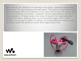 Sony Walkman W series By Sujit Meher | PPT