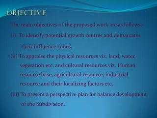 Service centre planning for area development | PPTX