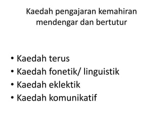 kaedah pengajaran bahasa | PPT