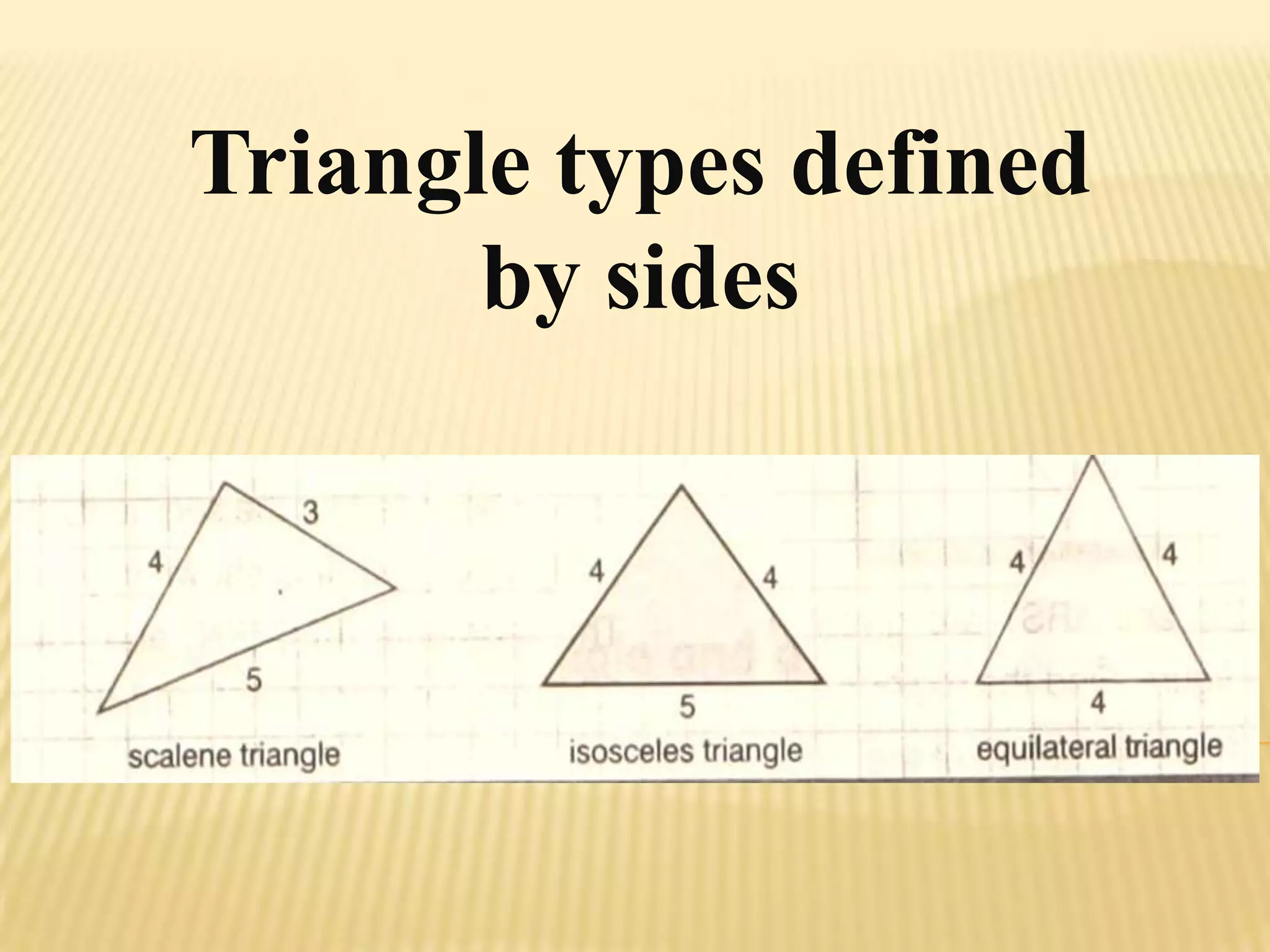 Triangle types defined by sides | PPTX