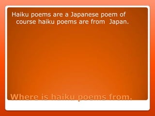 Haiku | PPTX