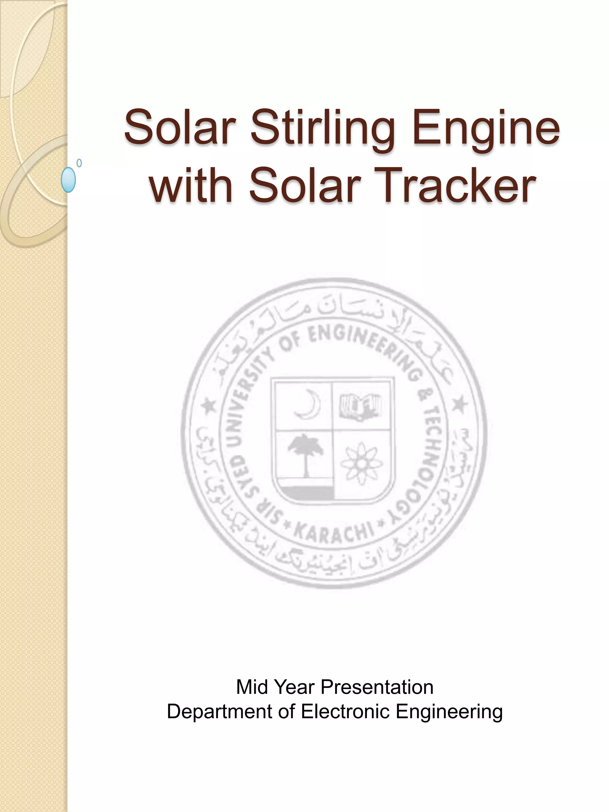 Solar Stirling Engine with Solar Tracker | PDF