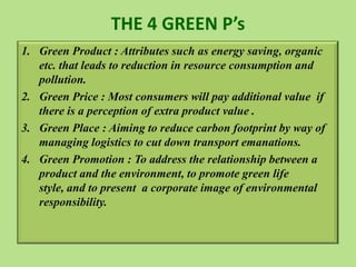 GREEN MARKETING - AN ANALYSIS OF CONSUMER BEHAVIOUR TOWARDS GREEN ...
