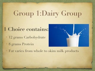 Exchange Lists for Meal Planning | PPT