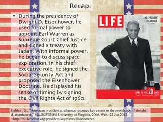 Dwight D. Eisenhower | PPT | Political Issues & policy | Politics