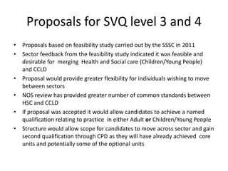 Proposed qualification structures for SVQ HSC and CCLD | PPT