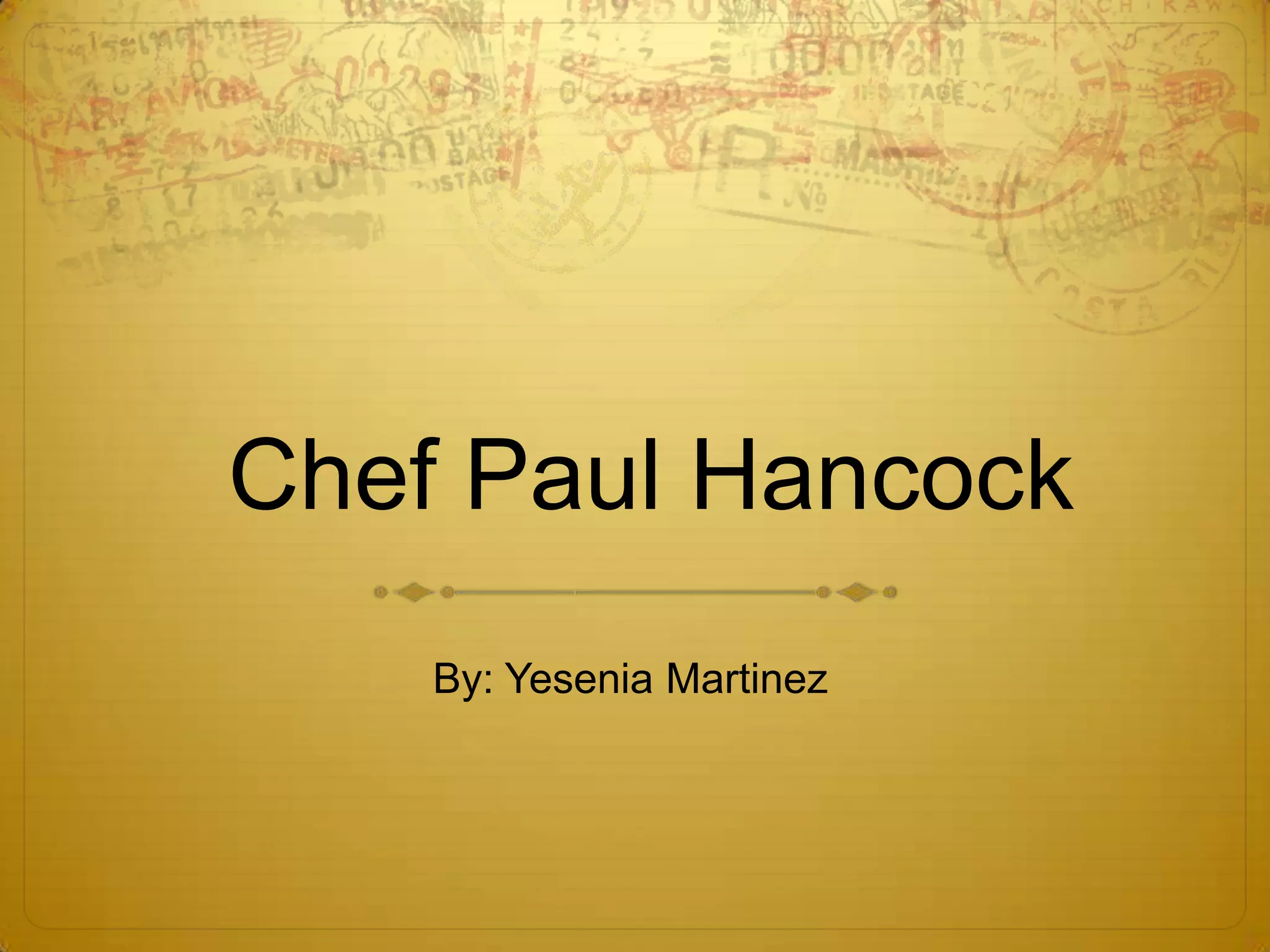 Chef Presentation | PPT