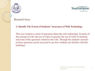 The use of wiki in education KSA Al-Baha | PPTX