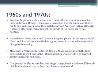 The History of Soul Pop Music | PPTX