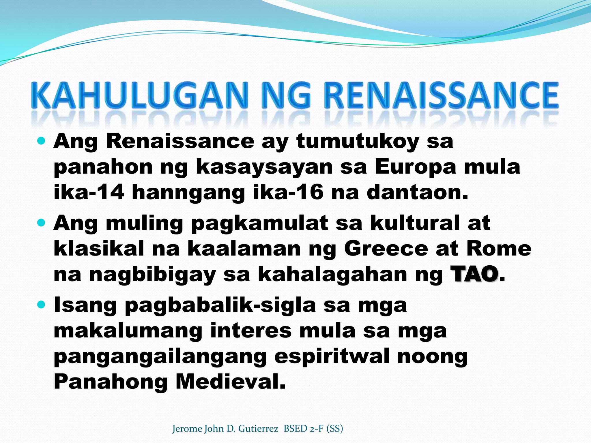 Ang Renaissance | PPTX
