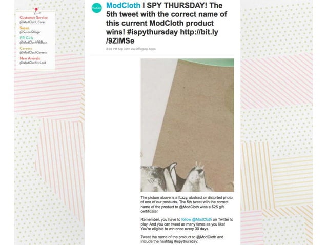 Modcloth - I Spy Thursday | PPT