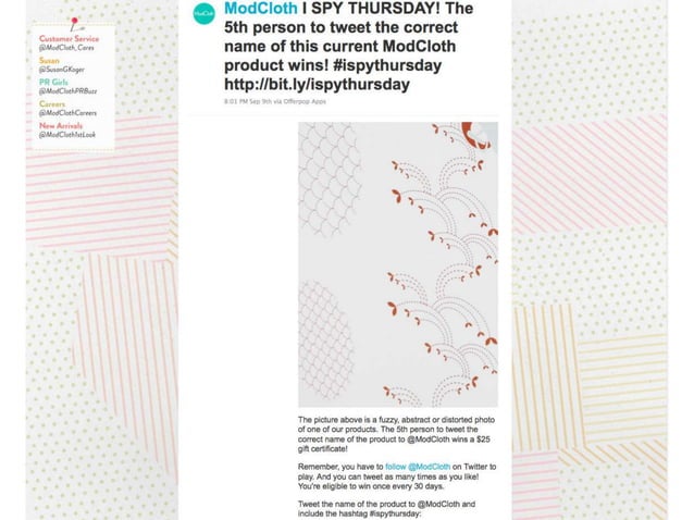 Modcloth - I Spy Thursday | PPT