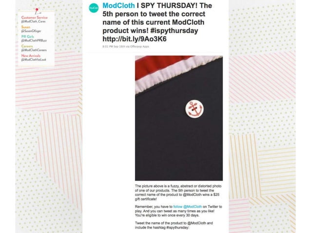 Modcloth - I Spy Thursday | PPT