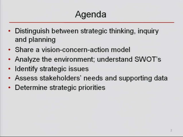 Strategic Planning Webinar, part 1 (slides 1-7) | PPT
