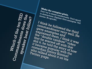 TED Talk Evaluation Presentation | PPT