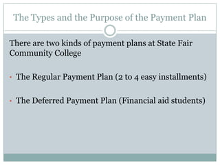 THE PAYMENT PLAN | PPTX