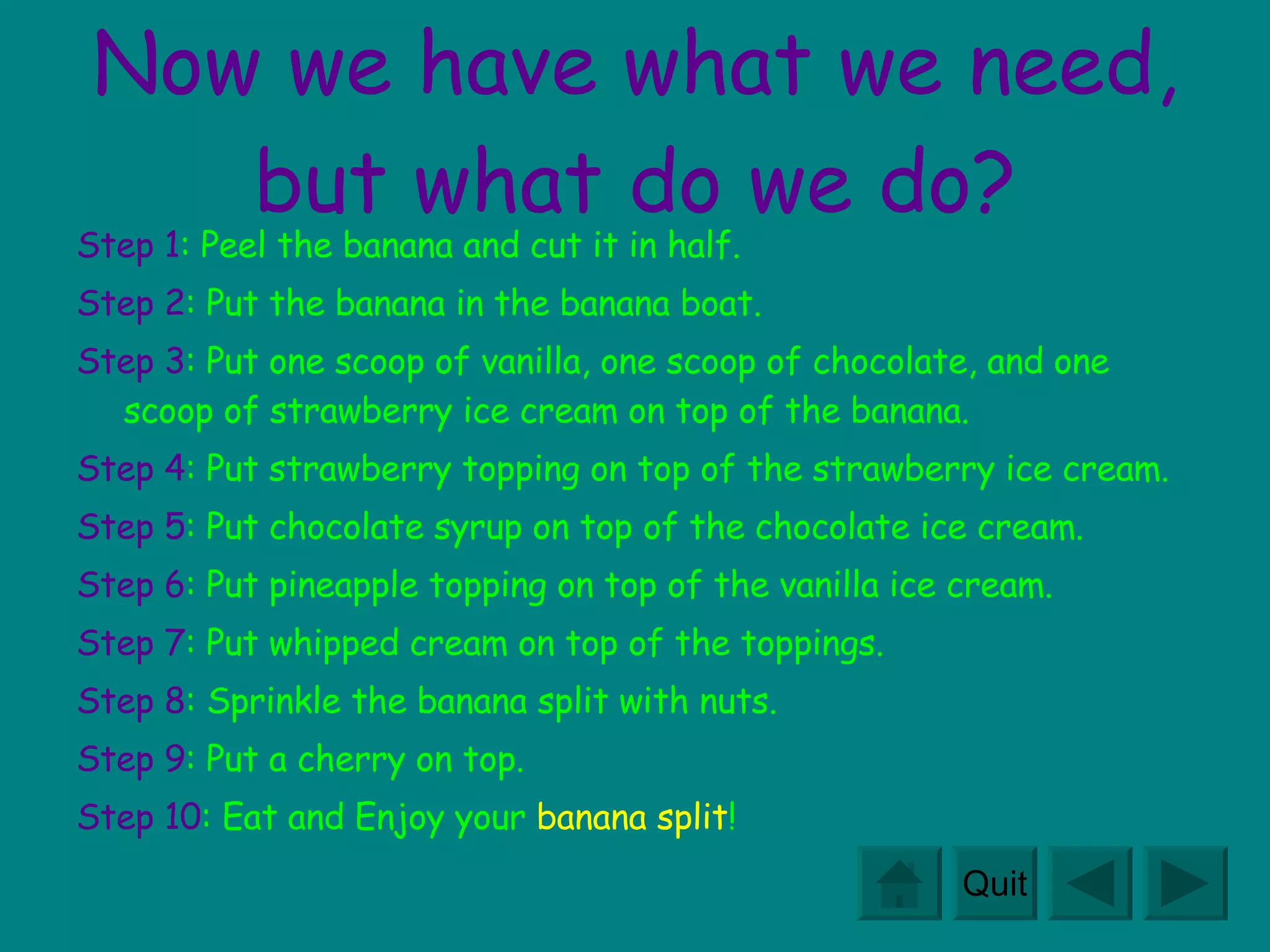 How to make an ice cream sundae. | PPT