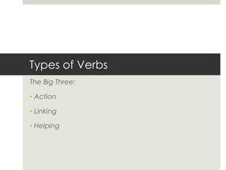 Verb Types | PPTX