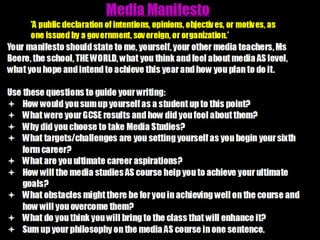 AS Level Media Studies | PPTX