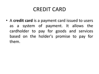 Credit Cards | PPTX